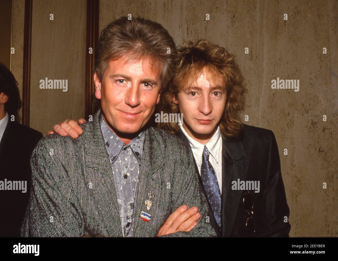 Graham Nash and Julian Lennon on March 31, 1986 Credit: Ralph Dominguez ...