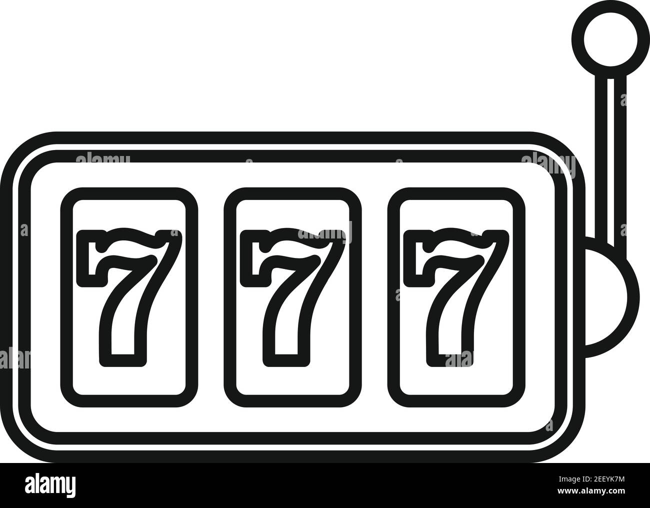 Slot machine icon, outline style Stock Vector Image & Art - Alamy