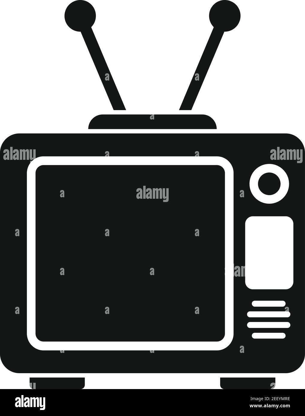 Old tv set icon, simple style Stock Vector Image & Art - Alamy