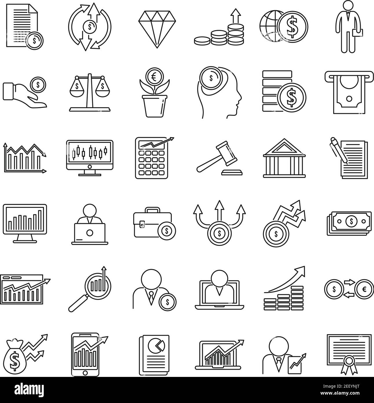 Venture capital line icons Stock Vector Images - Alamy