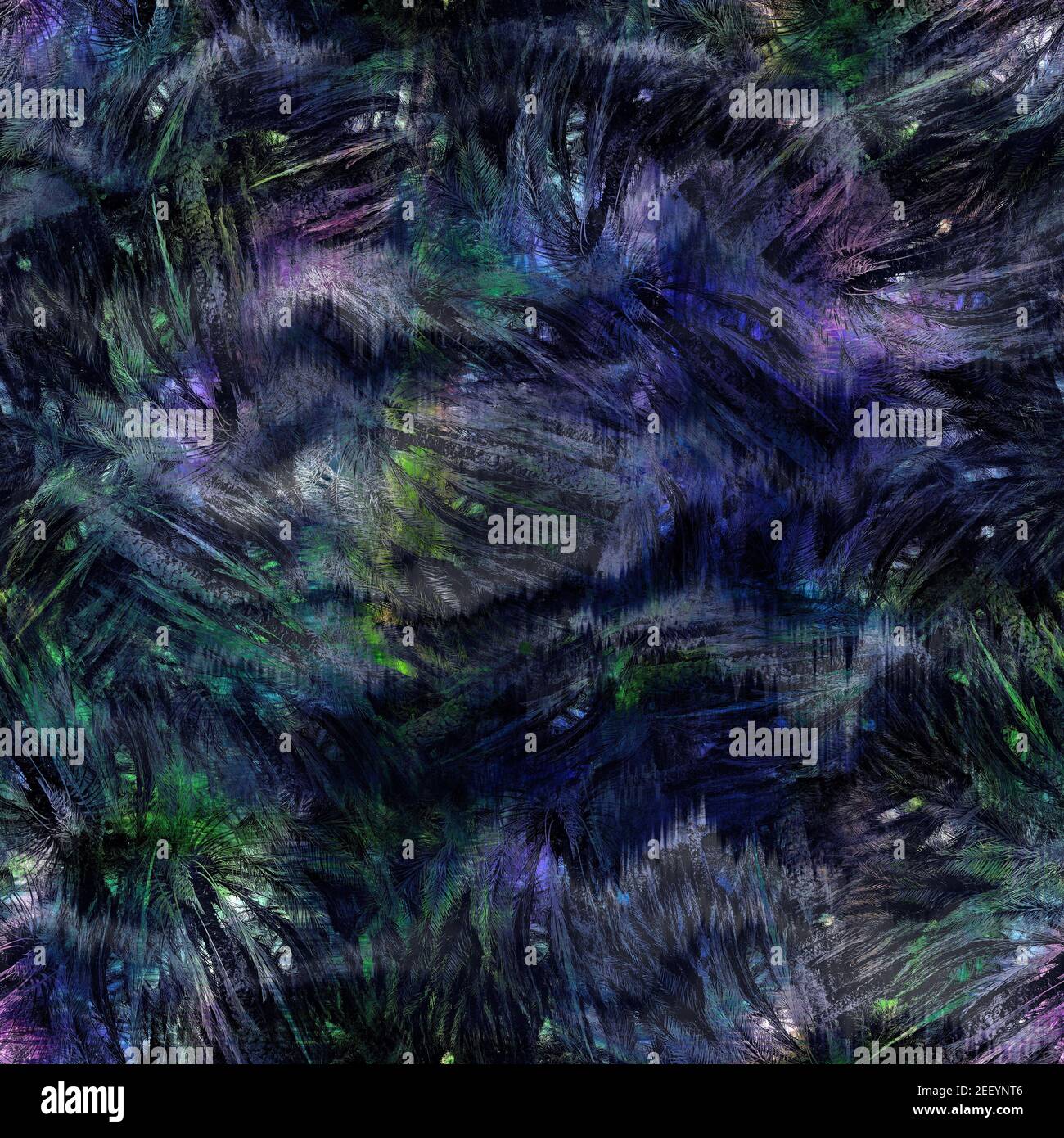 Seamless abstract color blobs with tropical overlay Stock Photo - Alamy