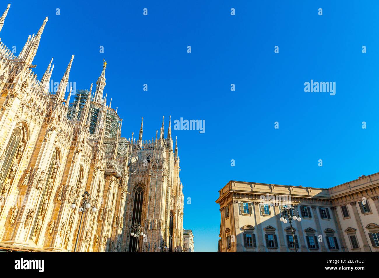 Famous church Milan Cathedral Duomo di Milano with Gothic spires and ...