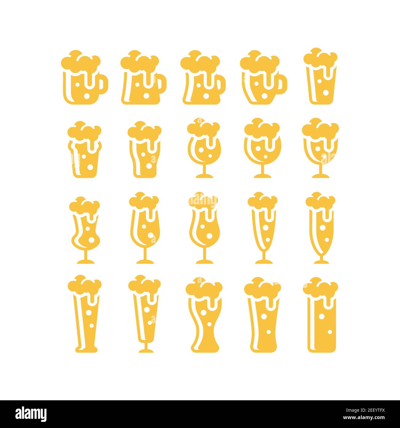 Beer set vector vectors hi-res stock photography and images - Alamy