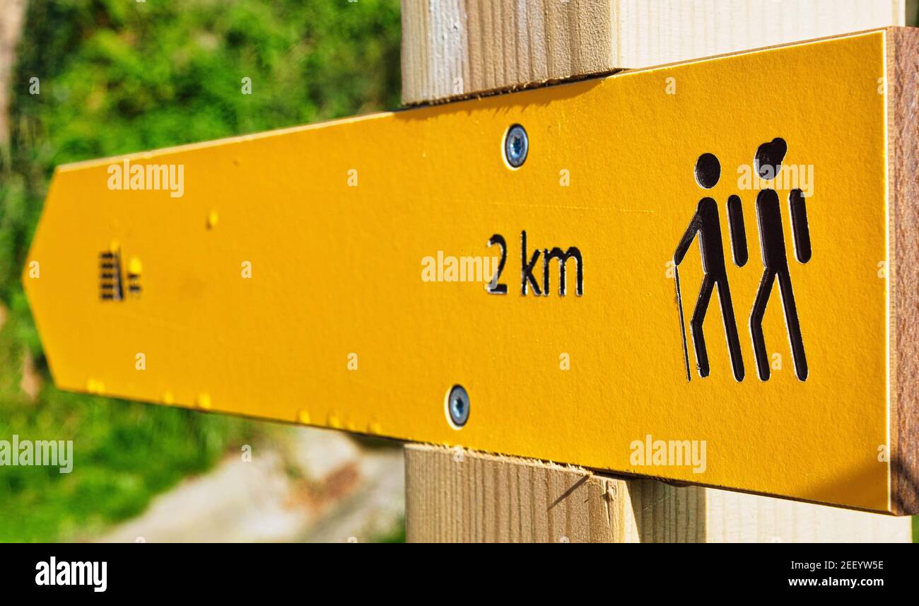 Wooden signal at post Stock Photo - Alamy