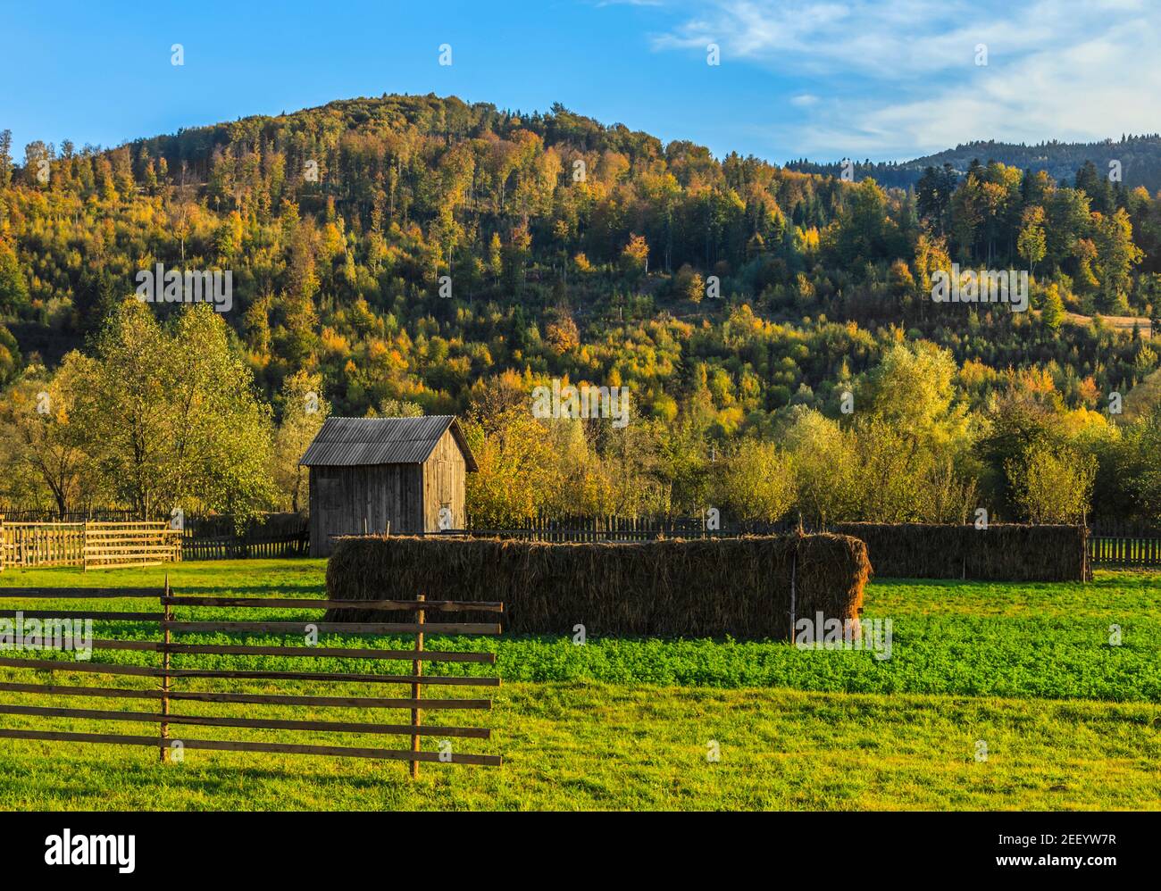 Landscape in a rural area from Bucovina in Romania Stock Photo - Alamy