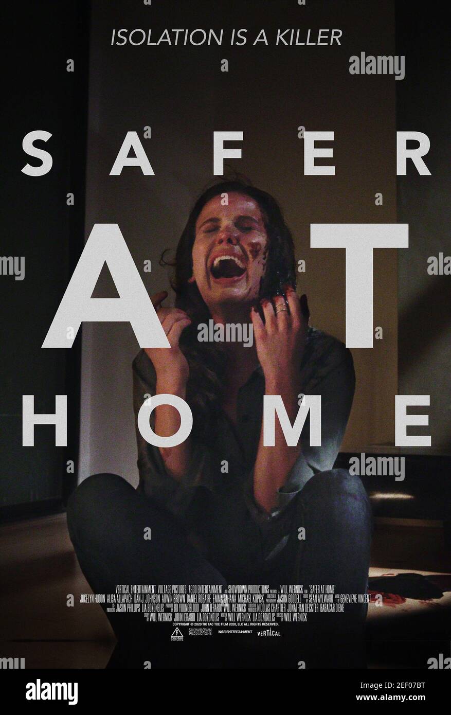 SAFER AT HOME, US poster, Jocelyn Hudon, 2021. © Vertical Entertainment ...