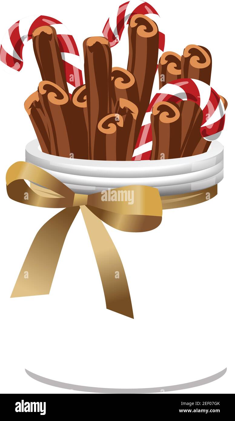 Jar of cinnamon and candy icon, cartoon style Stock Vector Image & Art ...