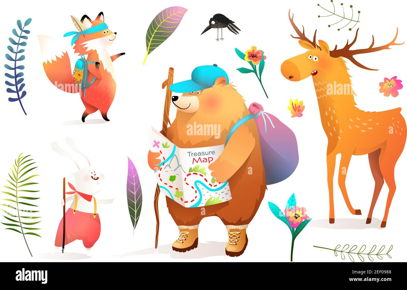 Backpacking adventures Stock Vector Images - Alamy