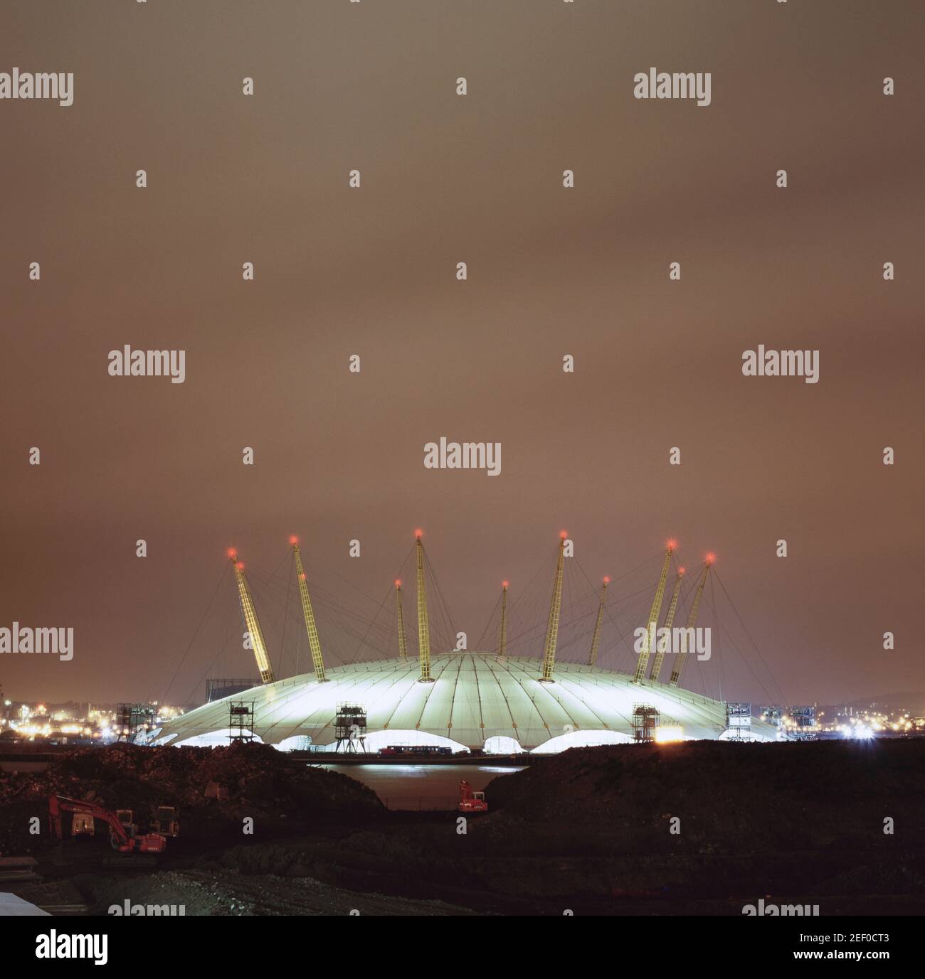 The Millennium Dome under construction Stock Photo - Alamy