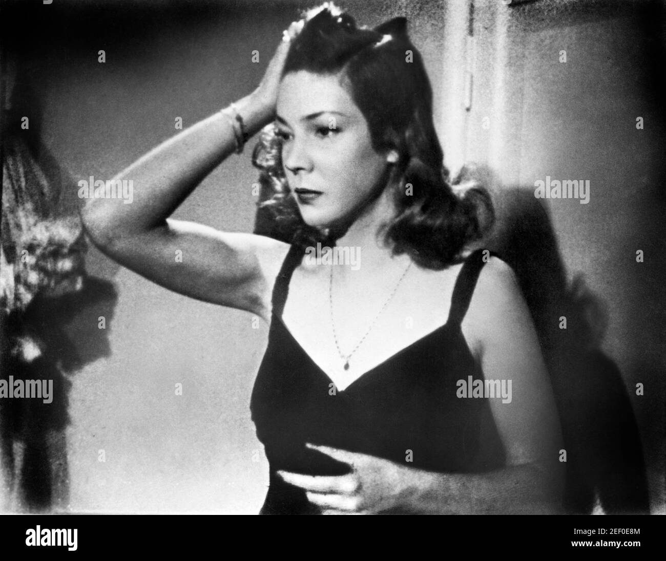 Maria Michi, on-set of the Italian Film, "Paisan", Italian: "Paisa ...