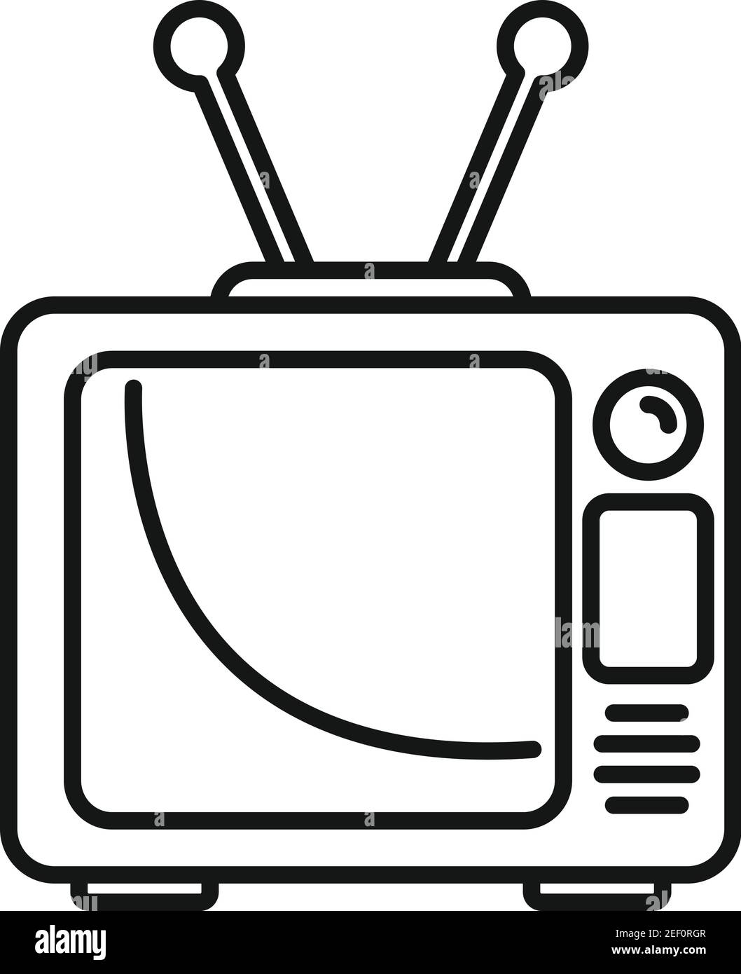 Old tv set icon, outline style Stock Vector Image & Art - Alamy