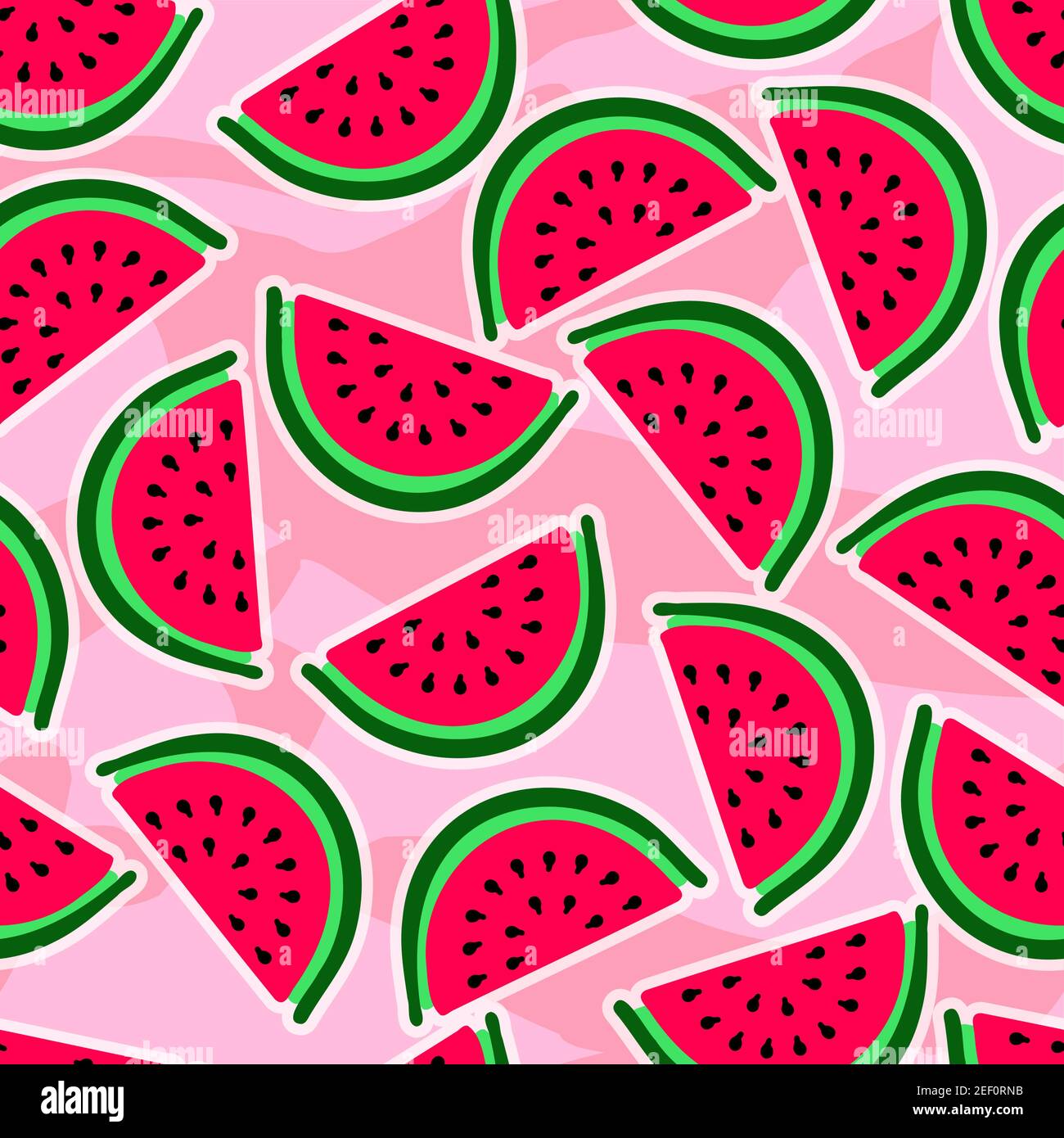 Cute watermelon pattern background - funny vector drawing seamless ...