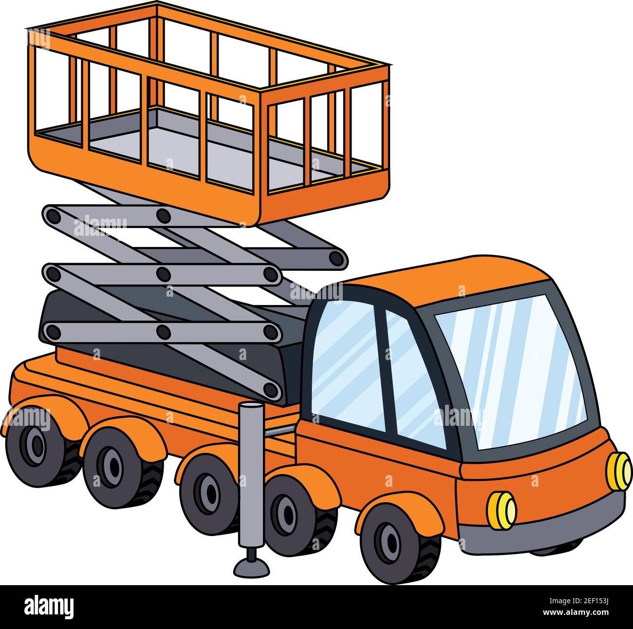 Machine with lifting mechanism icon, cartoon style Stock Vector Image ...