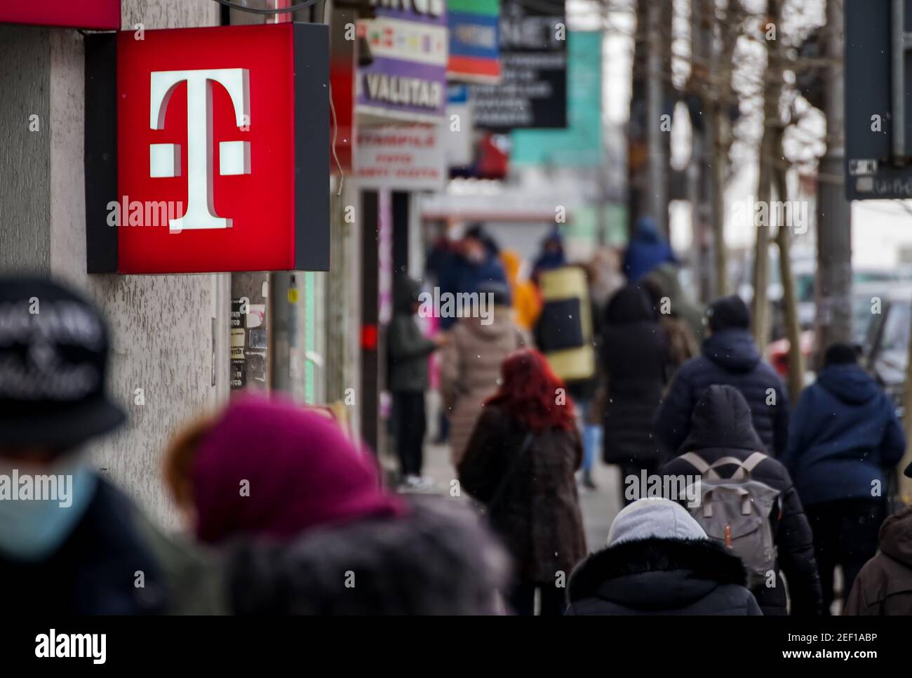 Bucharest, Romania - February 16, 2021: A logo of Telekom, German ...