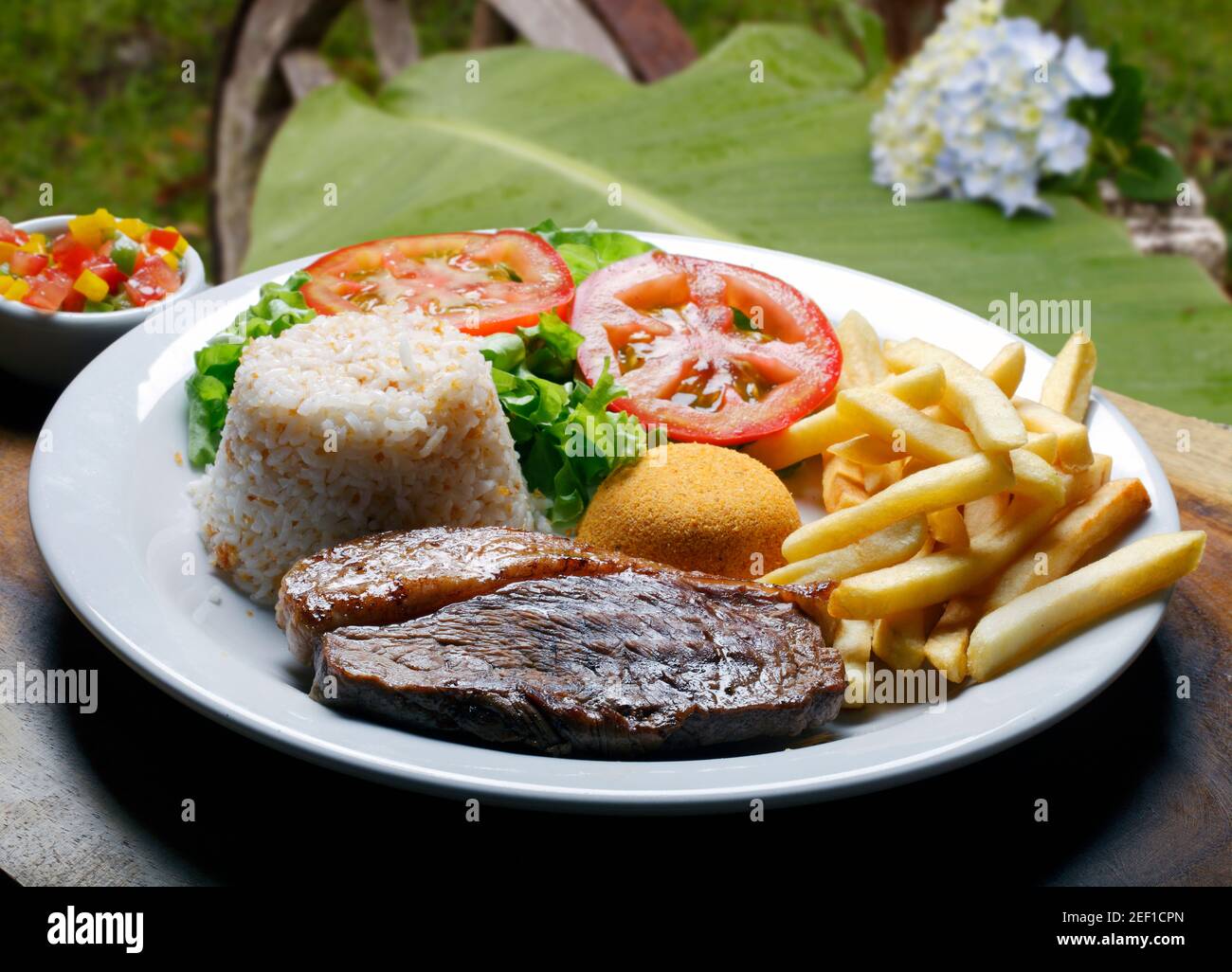 Rice with potatoes and meat Stock Photo - Alamy