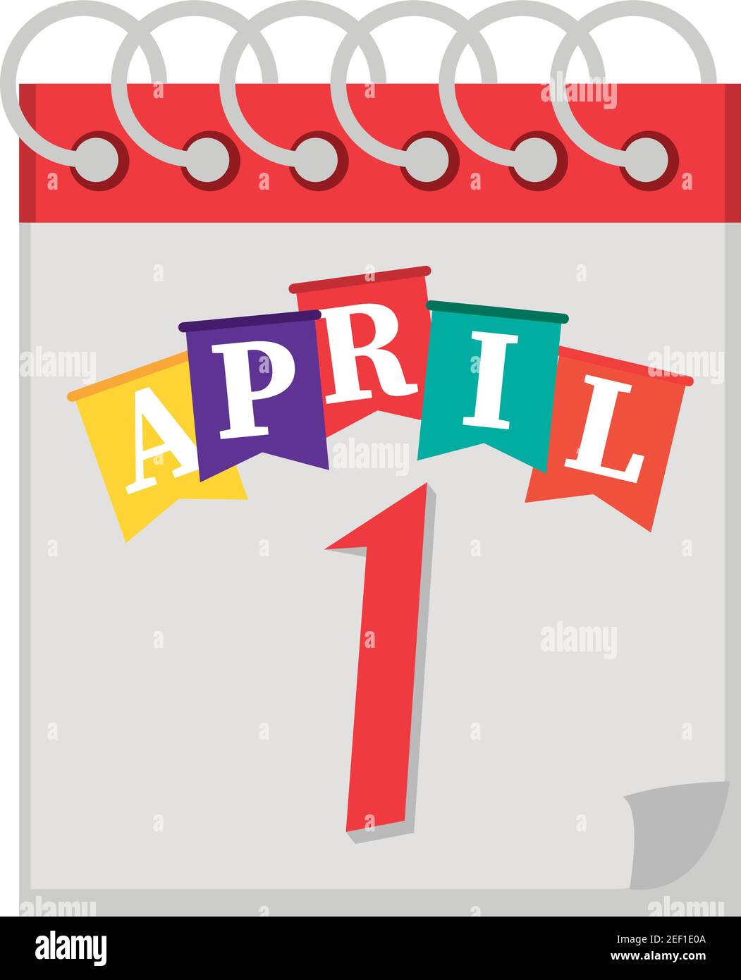 calendar reminder with april one icon vector illustration design Stock ...