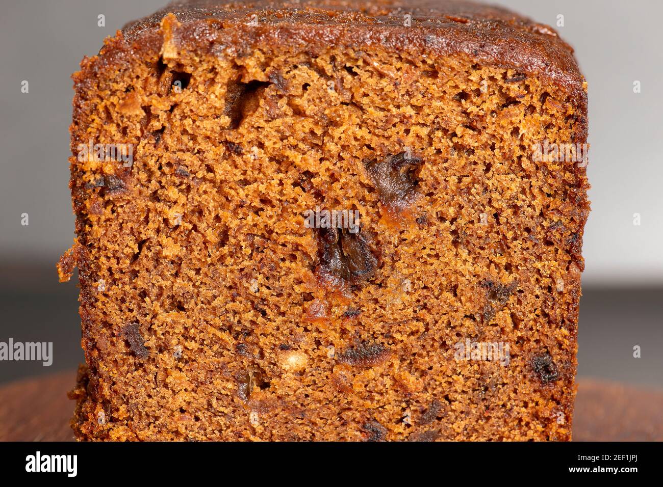 Detailed closeup of a classic date loaf, bread background Stock Photo ...