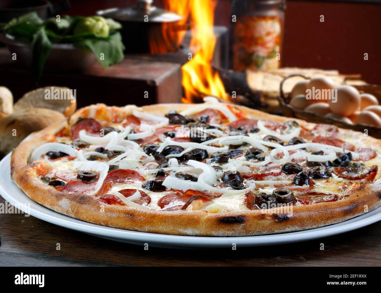 Pizza pepperoni Stock Photo - Alamy