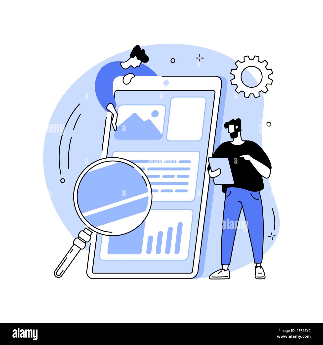 Mobile application development abstract concept vector illustration ...