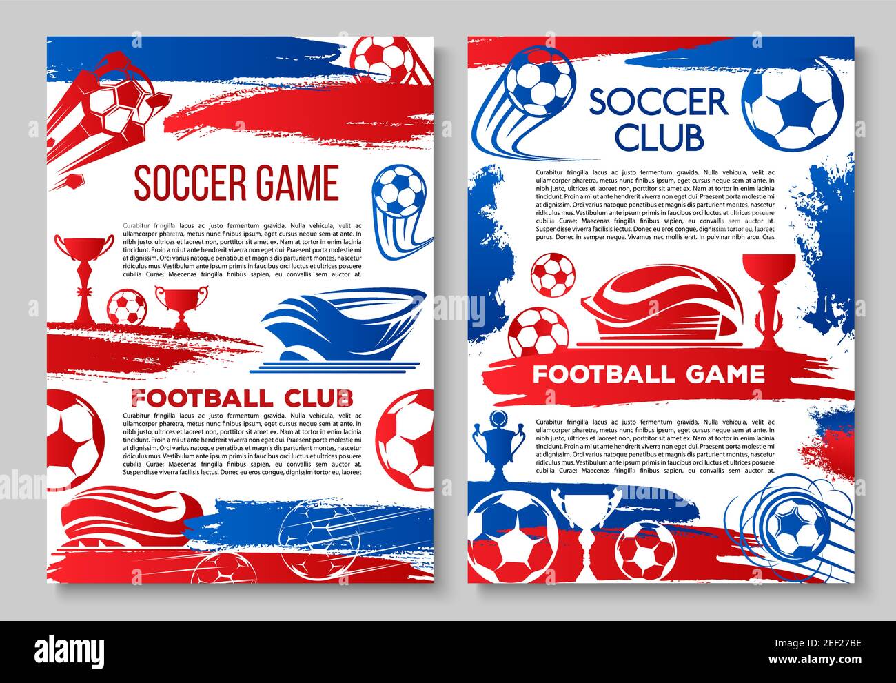 Soccer cup championship posters design template for international ...