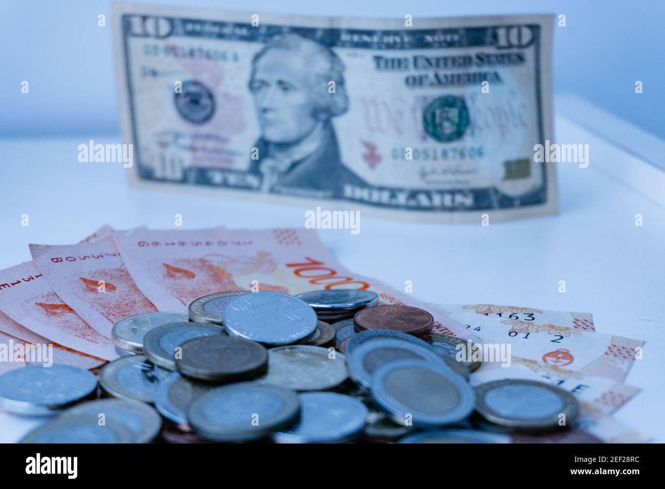 Argentine peso equivalent to the blue dollar Stock Photo - Alamy