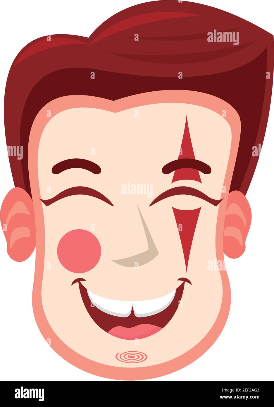 happy man with mime paint face vector illustration design Stock Vector ...
