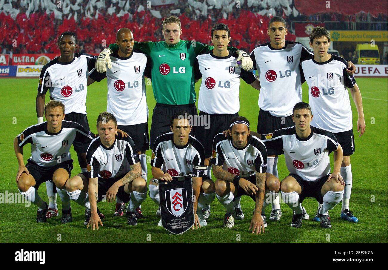 The Fulham Team Line Up Before The Match High Resolution Stock ...