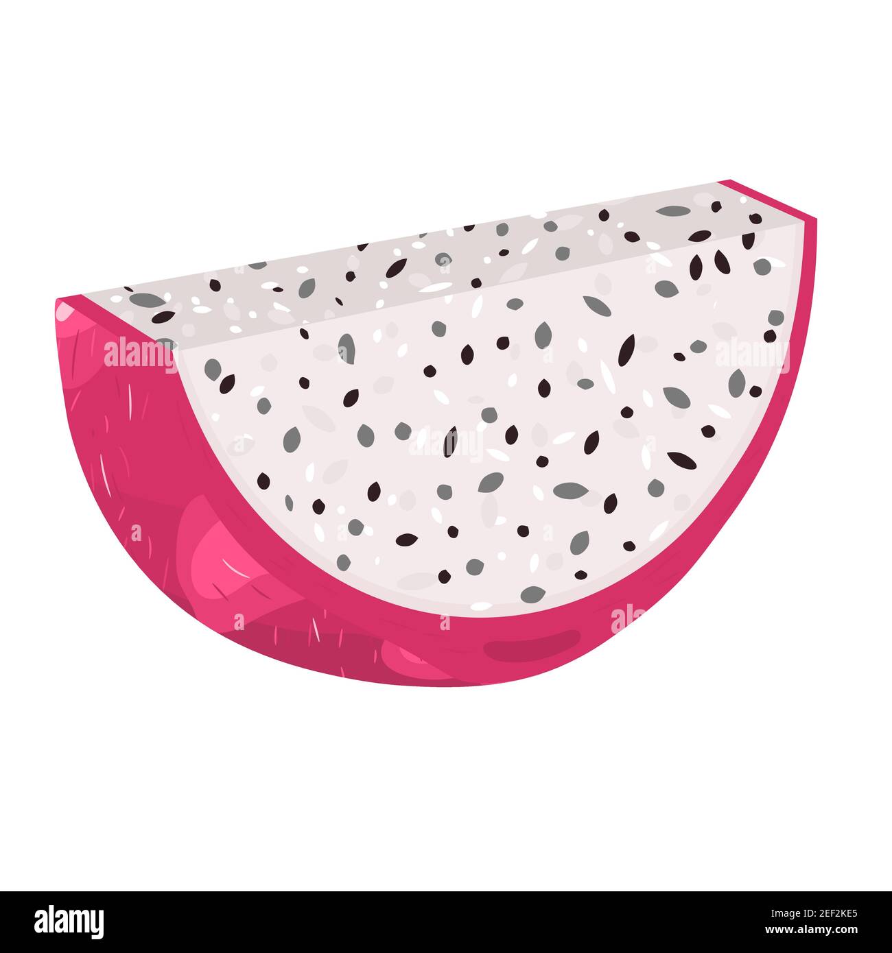 Fresh cut slice red pitaya fruits isolated on white background. Summer ...