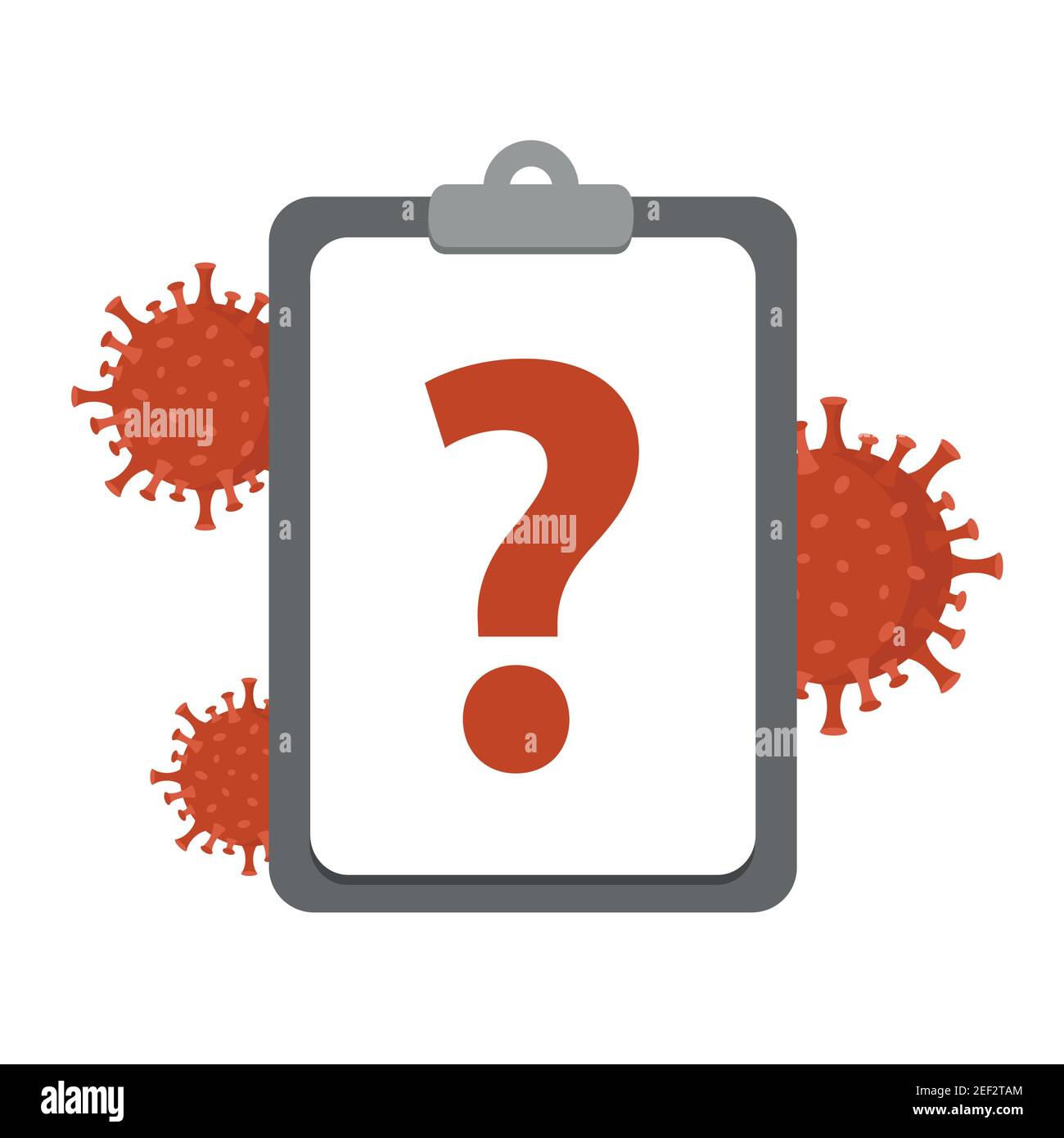 corona virus and question icon on clipboard vector illustration EPS10 ...