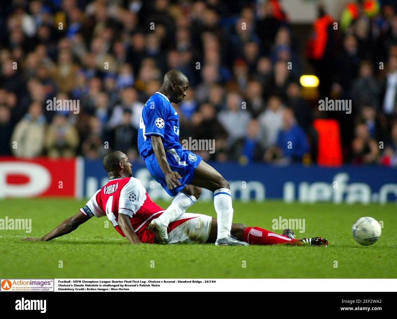 Chelseas claude makelele and arsenals patrick vieira hi-res stock ...