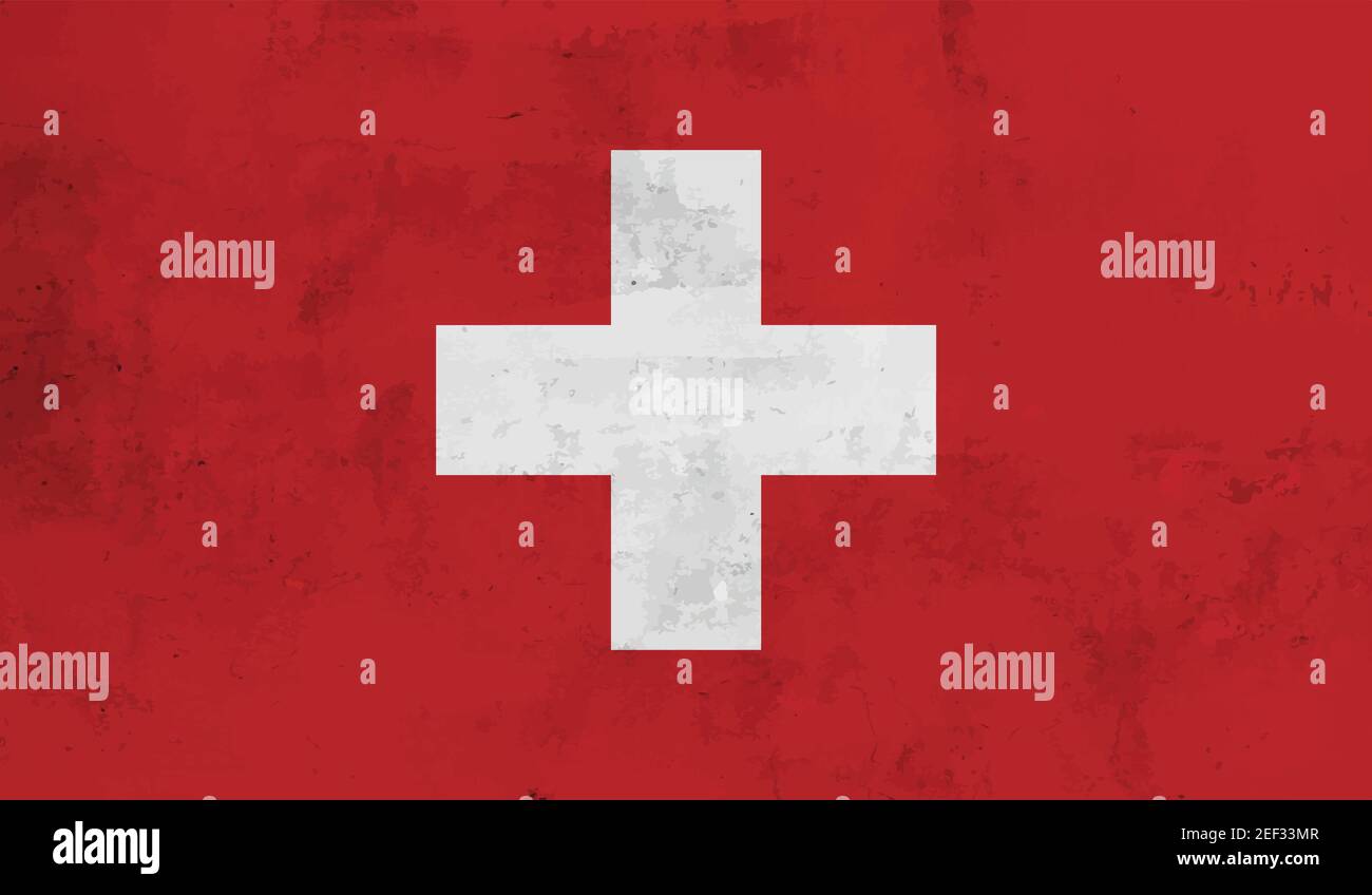 Grunge Vintage Flag of Switzerland. Vector EPS Illustration Stock ...