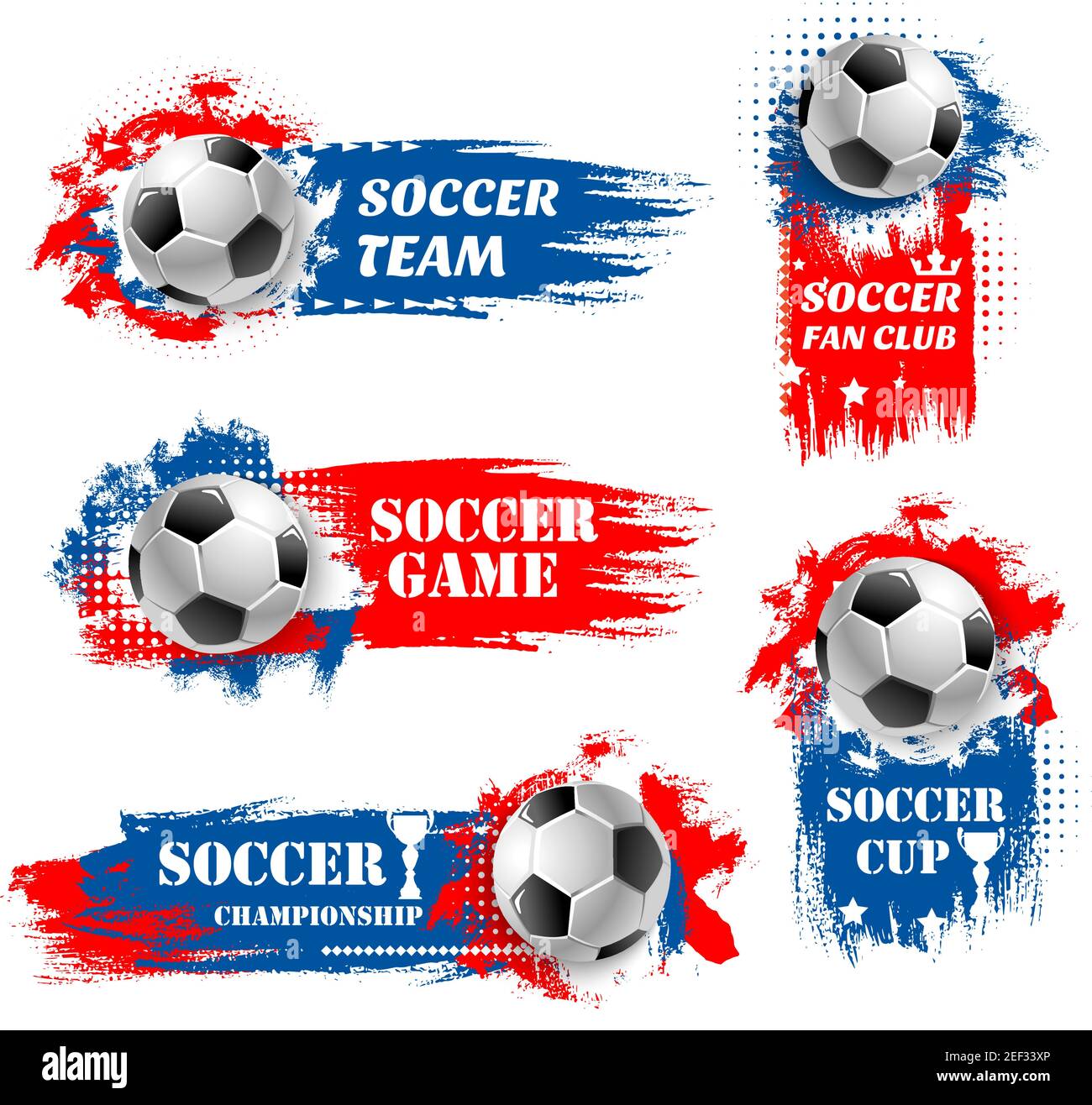 Soccer game tournament backdrops for football championship or fan club ...