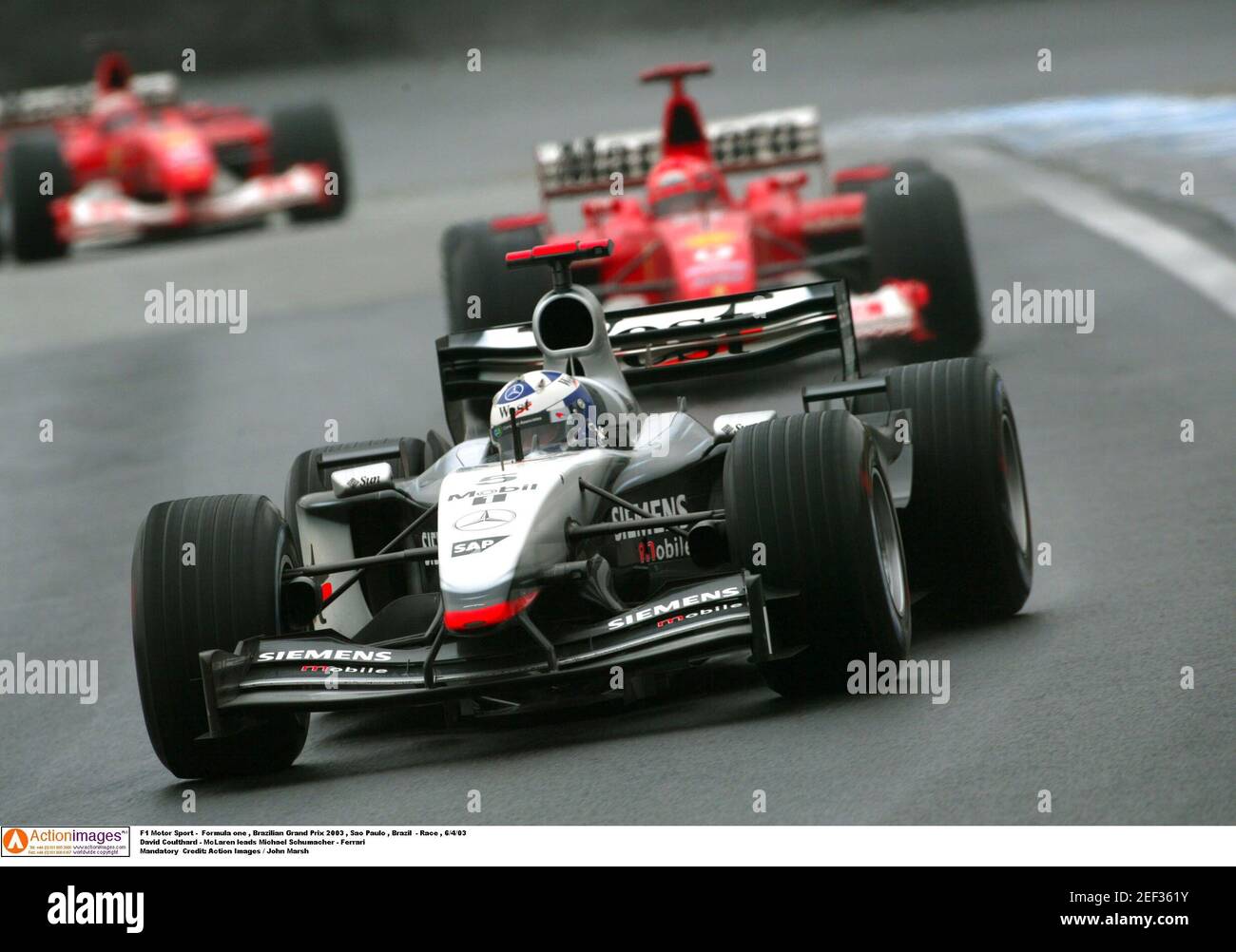 Michael schumacher leads david coulthard hi-res stock photography and ...
