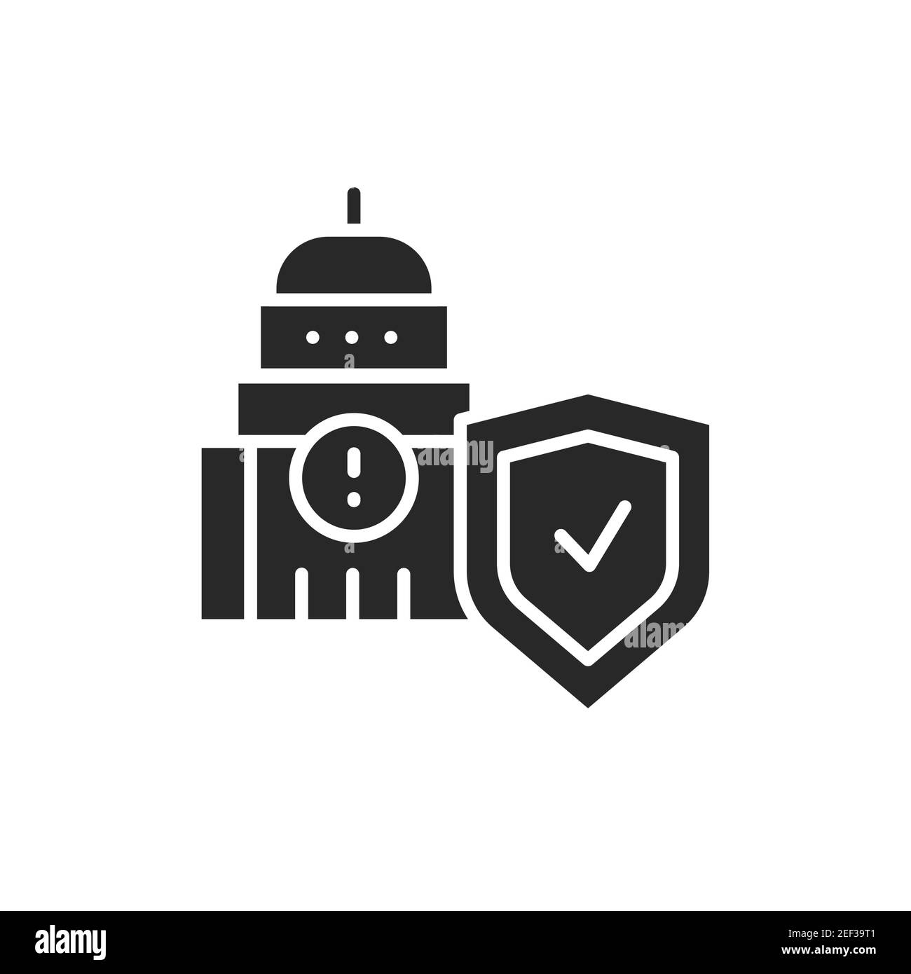 Political risk insurance color line icon. Isolated vector element ...