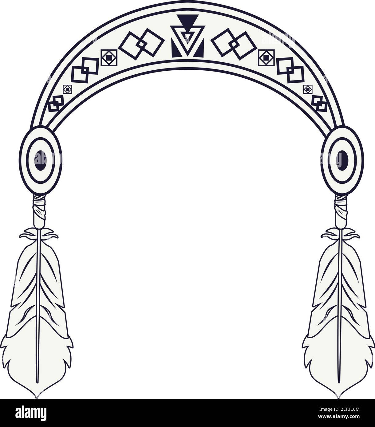 Native American Feather Borders
