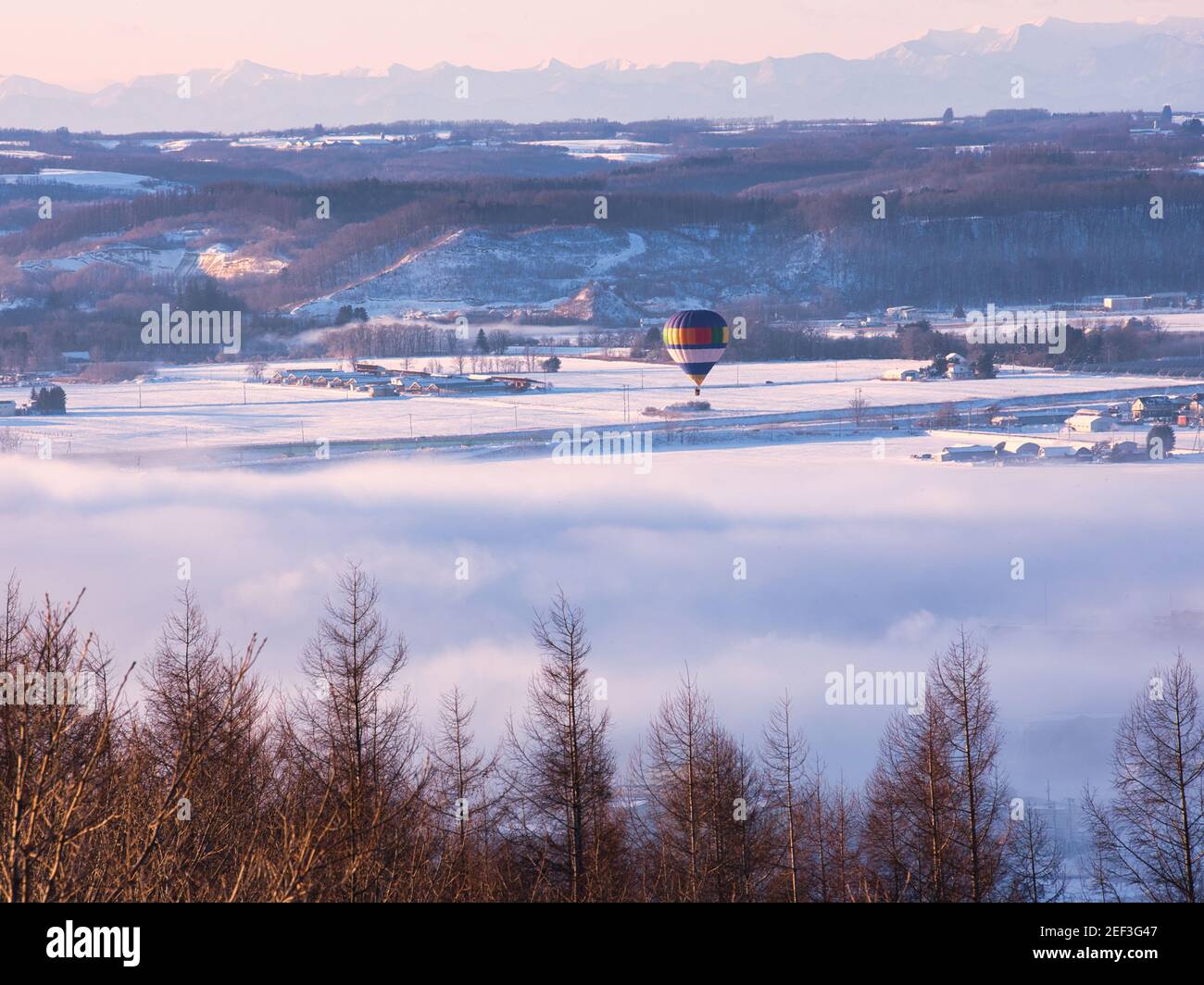 Steam Fog in Tokachi River, Hokkaido, Japan Stock Photo - Alamy