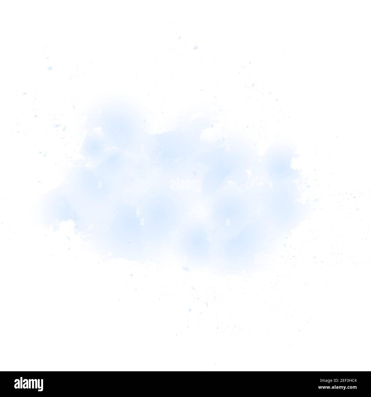 Watercolor blue smear on white background. Vector illustration for web ...