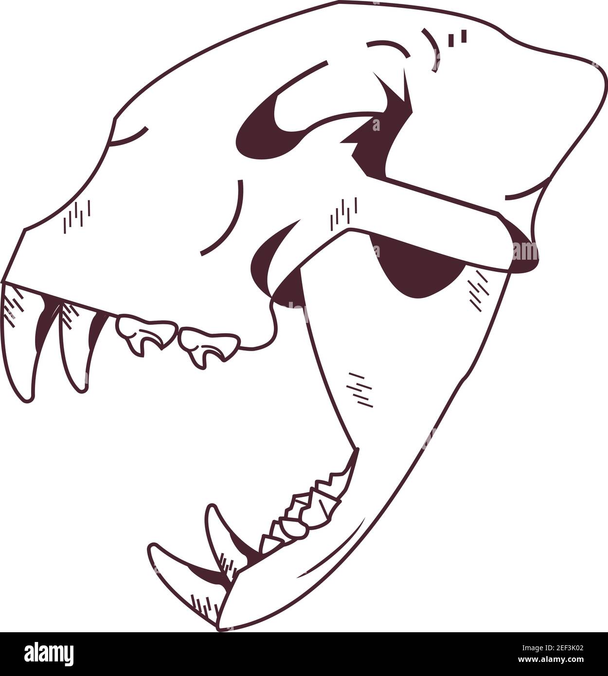 skull head of wild tiger icon vector illustration design Stock Vector ...