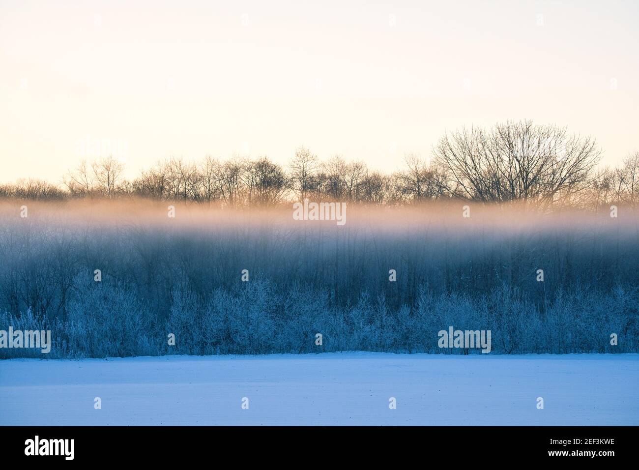 Rime Ice and Steam Fog Stock Photo - Alamy
