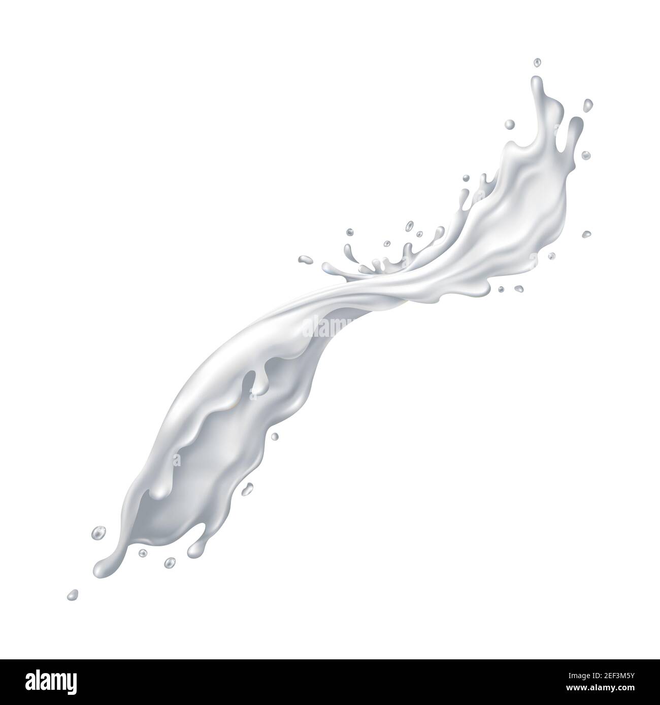 Milky liquid splash on a white background Stock Photo - Alamy