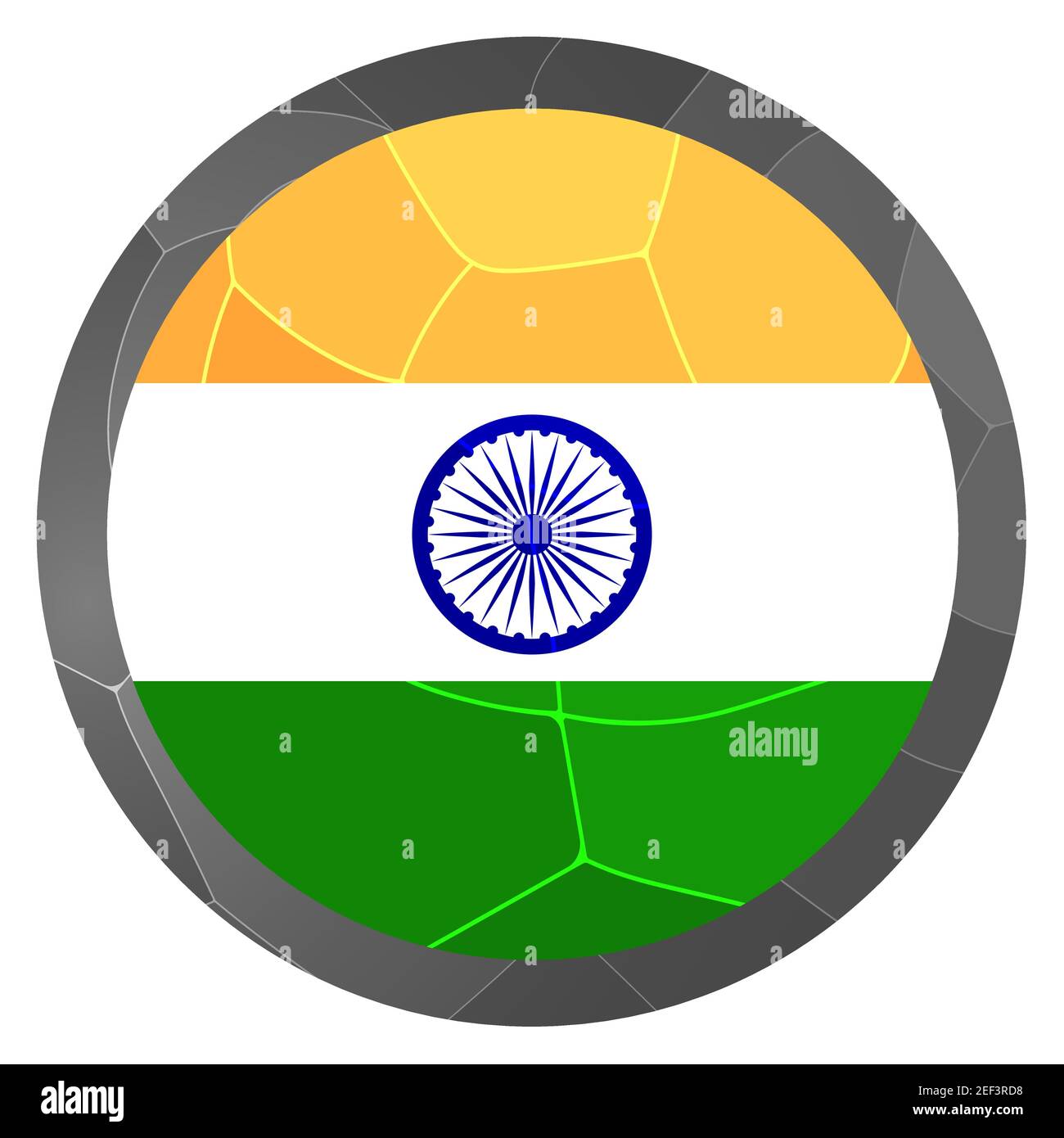 India flag round shape Stock Vector Images - Alamy