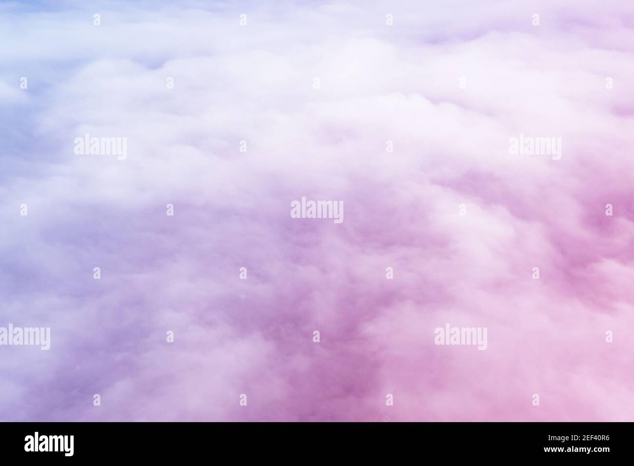 Art texture of the Pink and Blue misty rain clouds is the view from the ...
