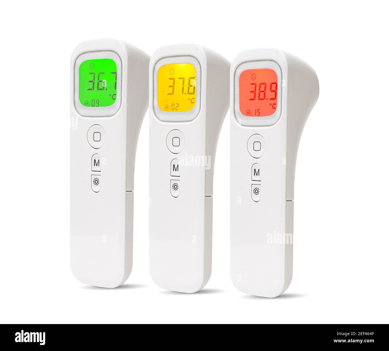 non-contact infrared thermometer isolated on white background Stock ...