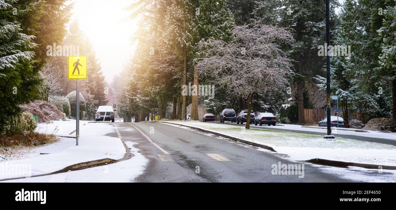 Residential Street View in a peaceful neighborhood Stock Photo - Alamy