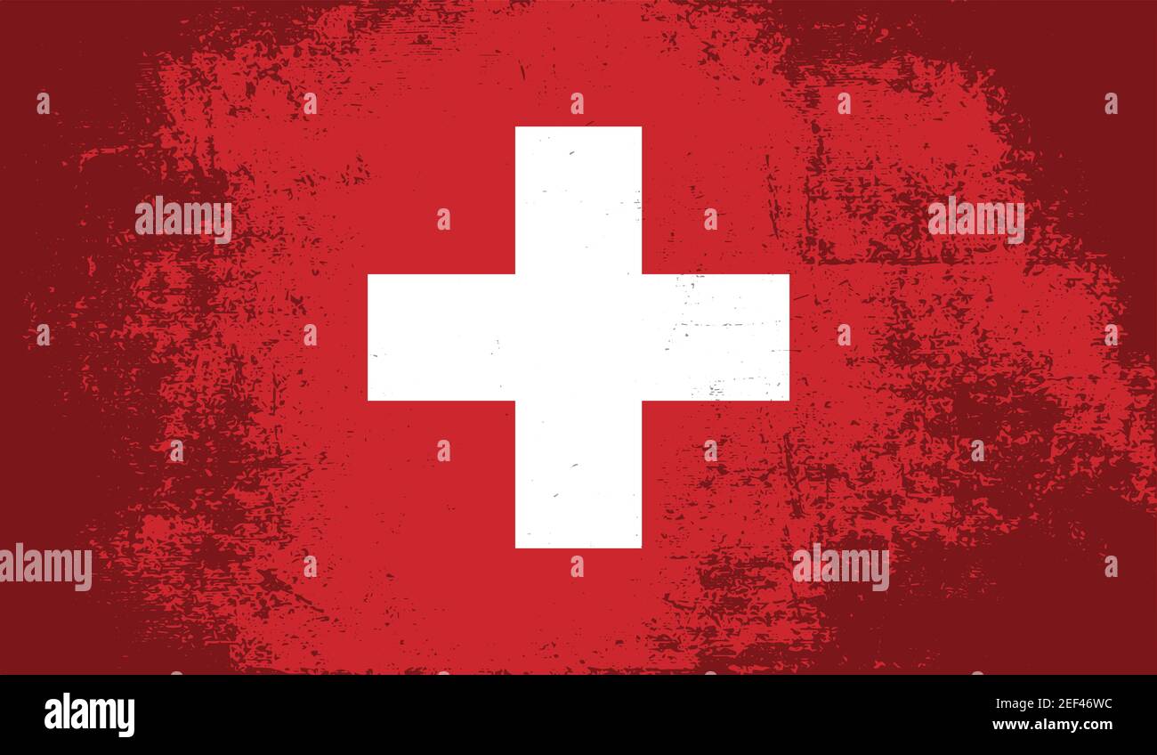 Grunge Vintage Flag of Switzerland. Vector EPS Illustration Stock ...