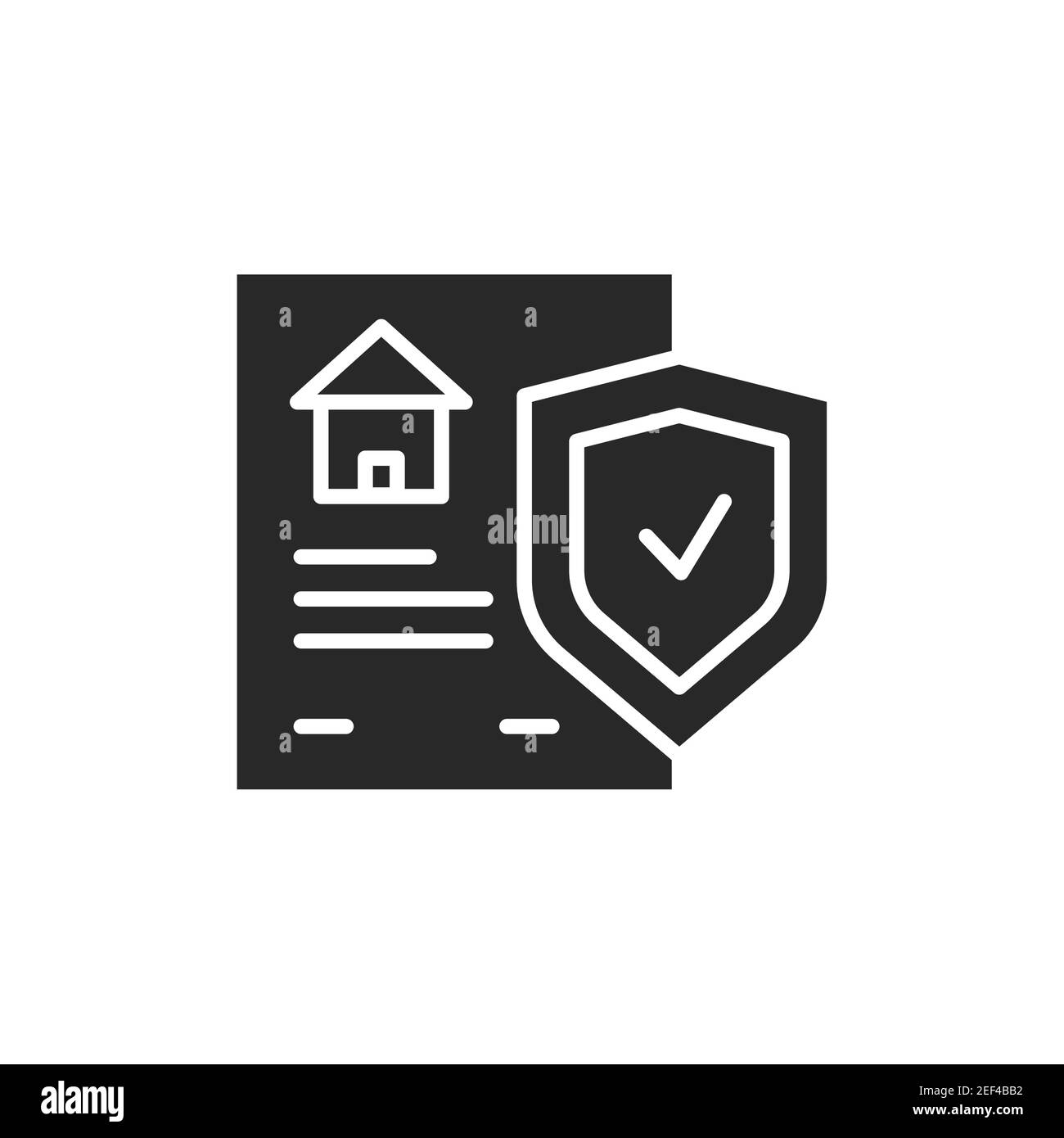 Title insurance color line icon. Isolated vector element. Outline ...