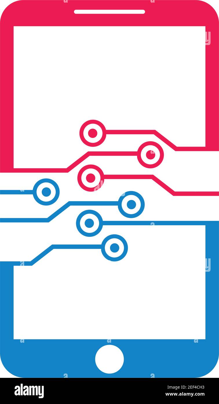 Smartphone logo design. Mobile phone concept sign. Modern electronic ...