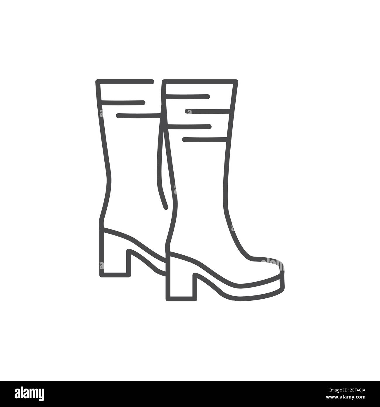 High heel boots olor line icon. Pictogram for web page, mobile app ...