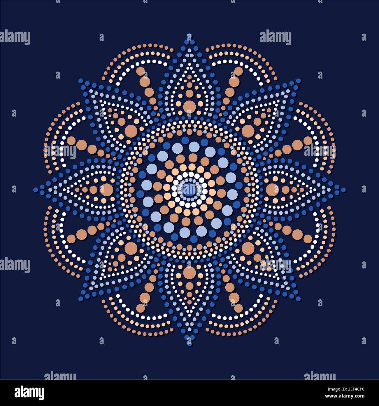 Dot painting meets mandalas. Aboriginal style of dot painting and power ...
