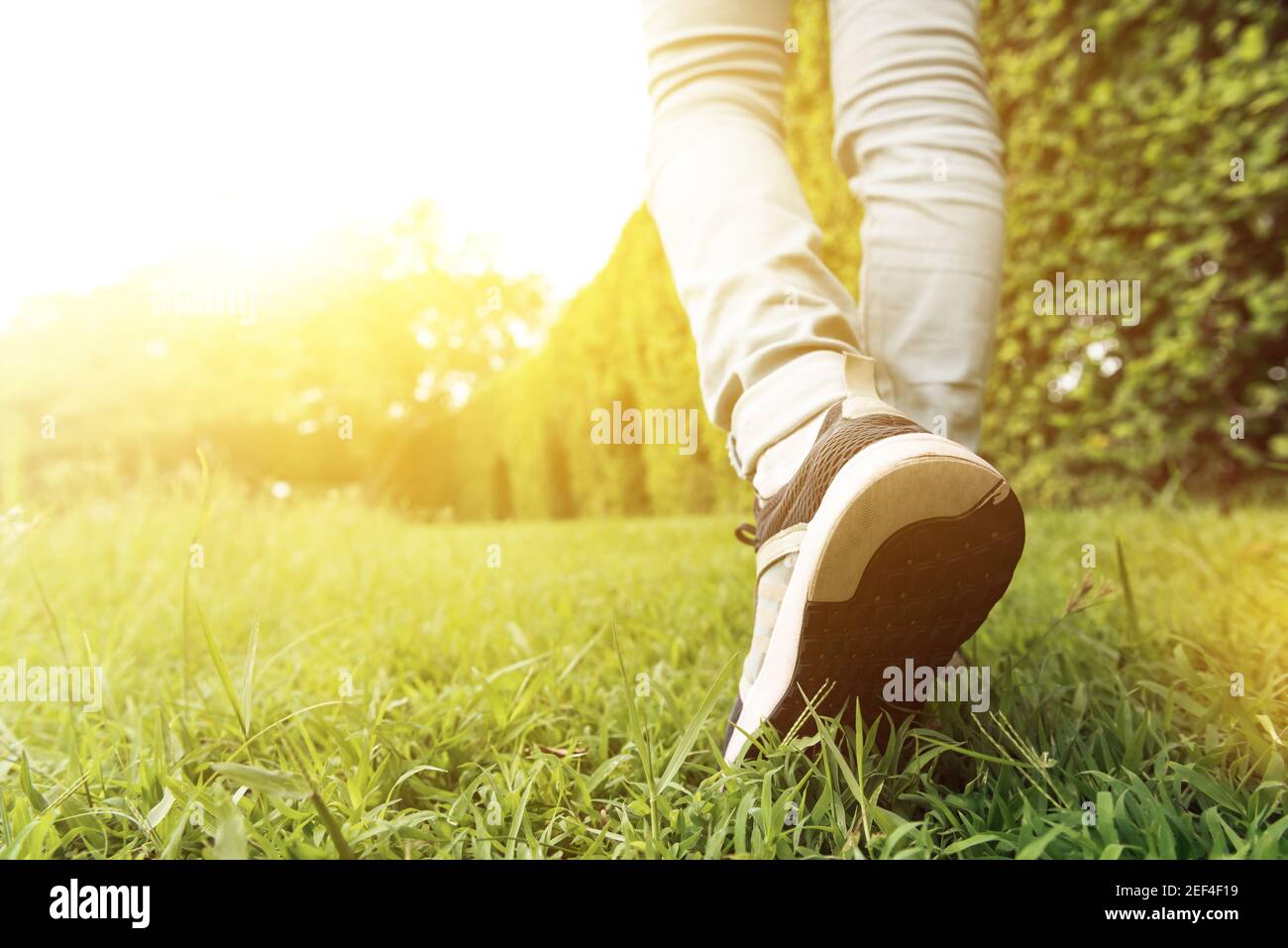 Female legs jeans hi-res stock photography and images - Alamy